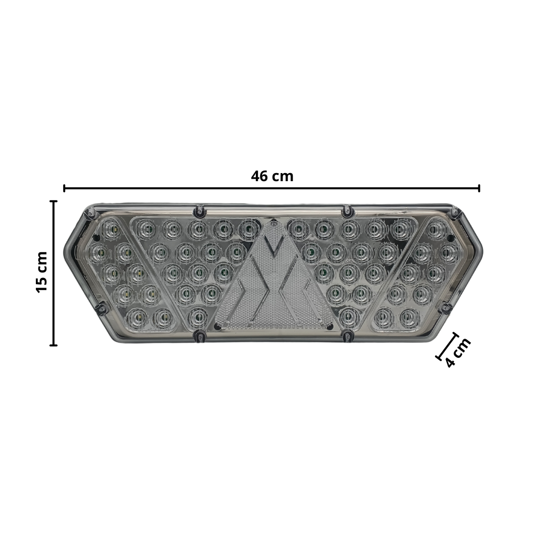 Par Lanterna Traseira Guerra Silver Cristal Motion Led 12 24v Lantersul