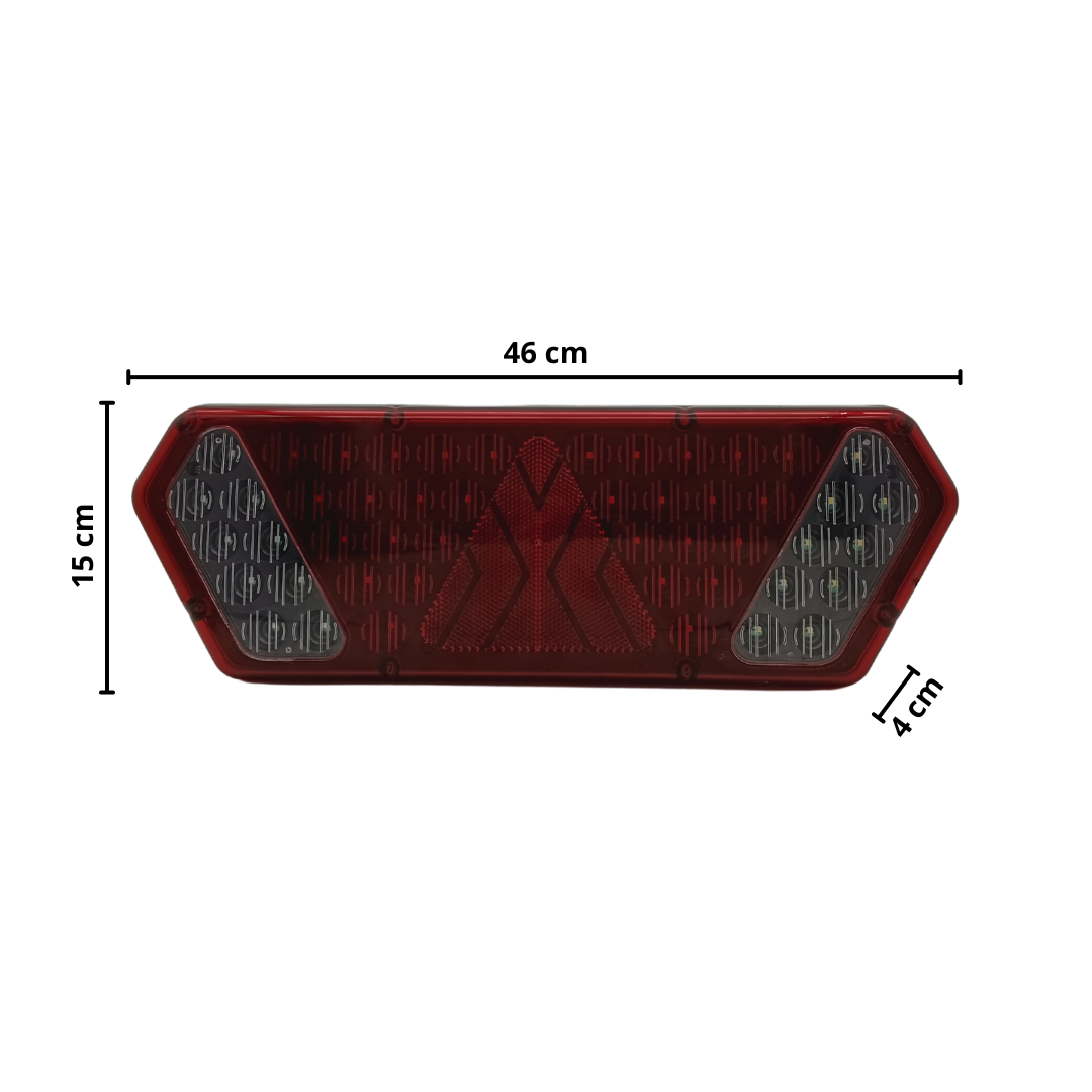 Par Lanterna Traseira Guerra Black Rubi Motion Led 12 24v Lantersul