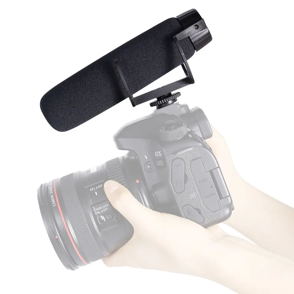 Microfone Shotgun Profissional Direcional Dslr Smartphone Vídeo - Omniie