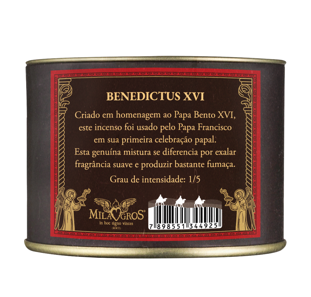 Incenso Benedictus XVI 50g - MILAGROS INCENSOS LTDA