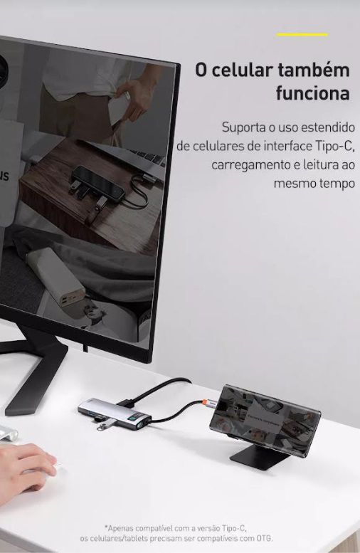Hub Type-c Baseus 6 In 1 Hdmi 4k, Rj45 P/ Macbook Chromecast - Loja ...