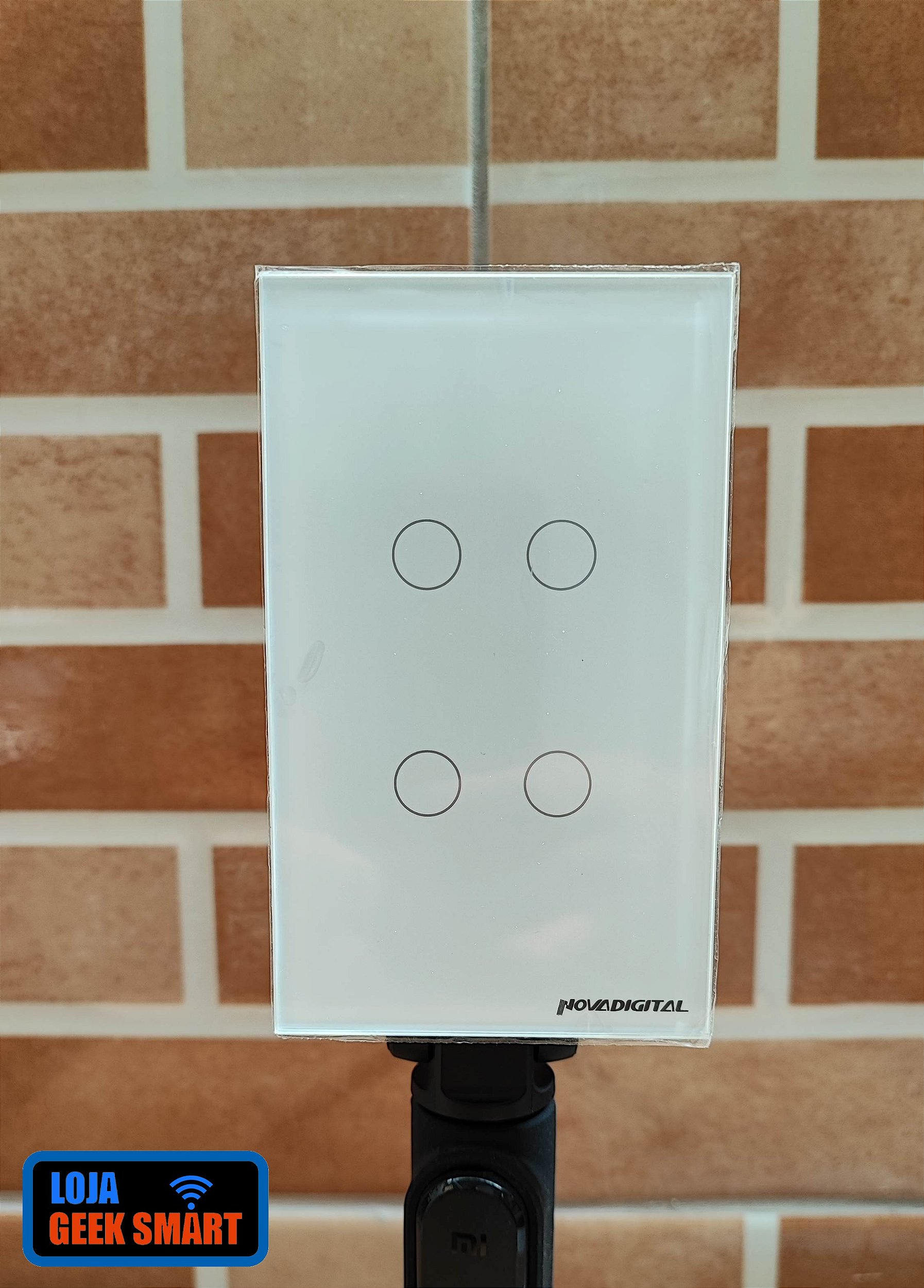 Interruptor Inteligente Zigbee Nova Digital Tuya de 4 Botões Branco ...