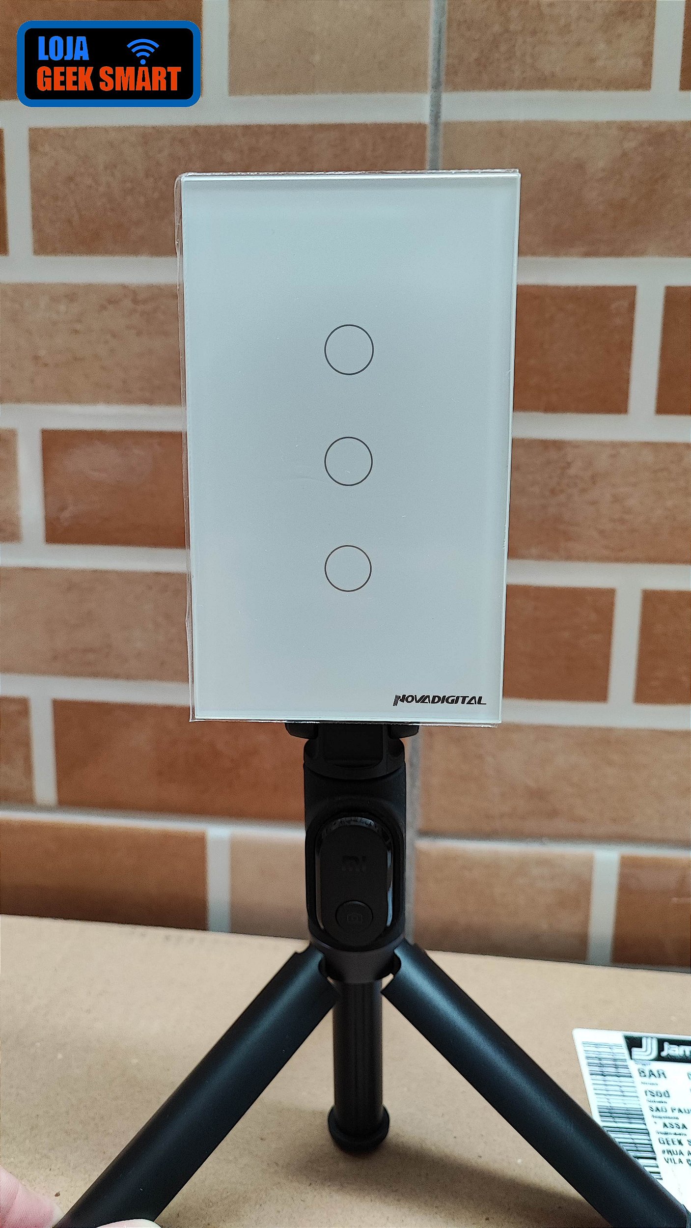 Interruptor Inteligente Zigbee Nova Digital Tuya de 3 Botões Branco ...