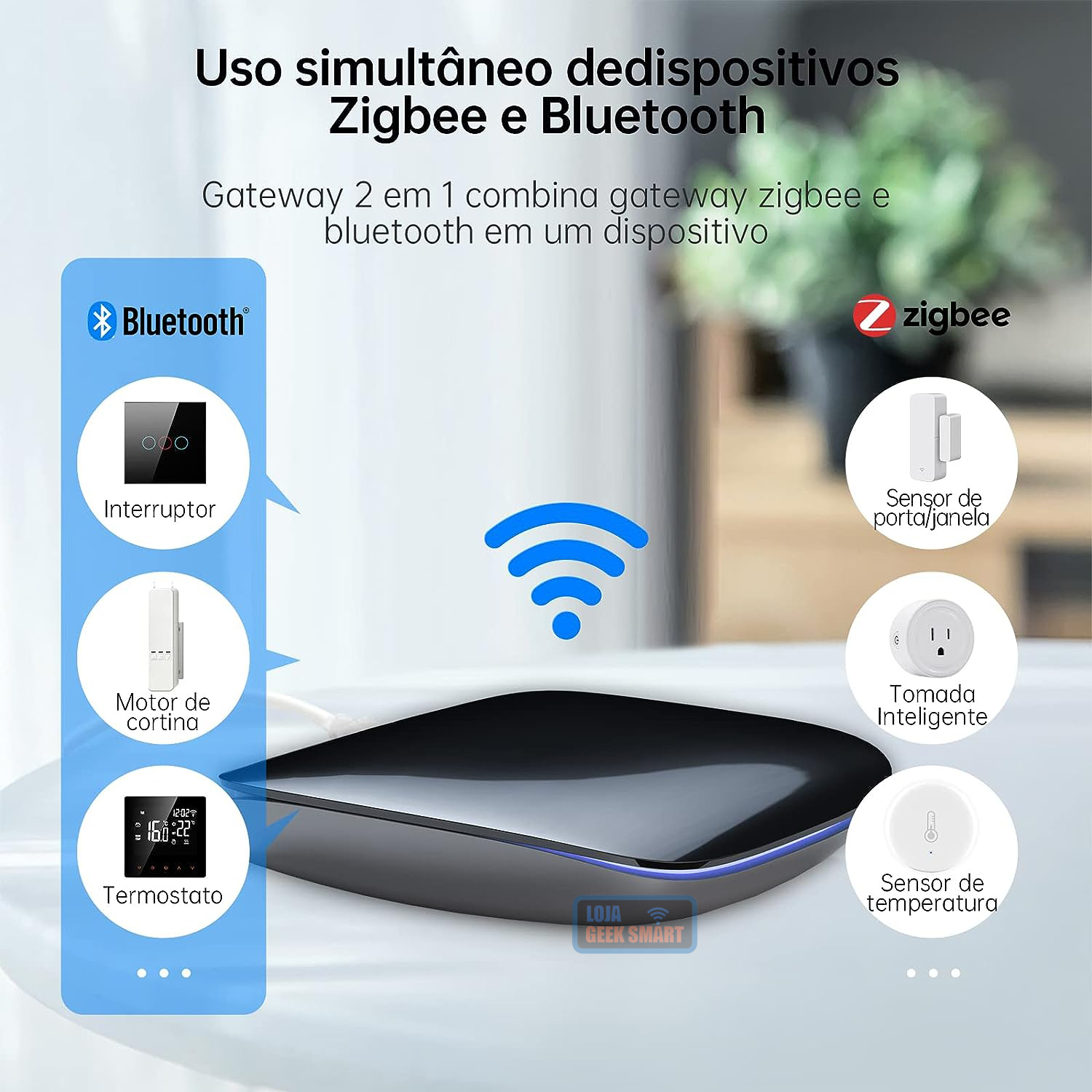 Hub Zigbee + Ble Mesh Tuya Ekaza Com Suporte de Até 64 Dispositivos ...