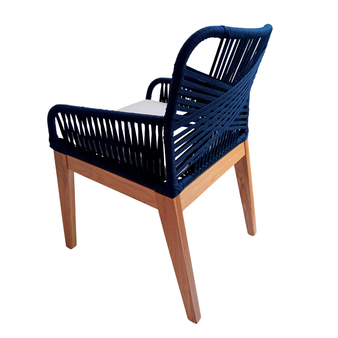 cadeira corda náutica, área externa, varandas, cadeira alumínio - madeiramoveis.net.br