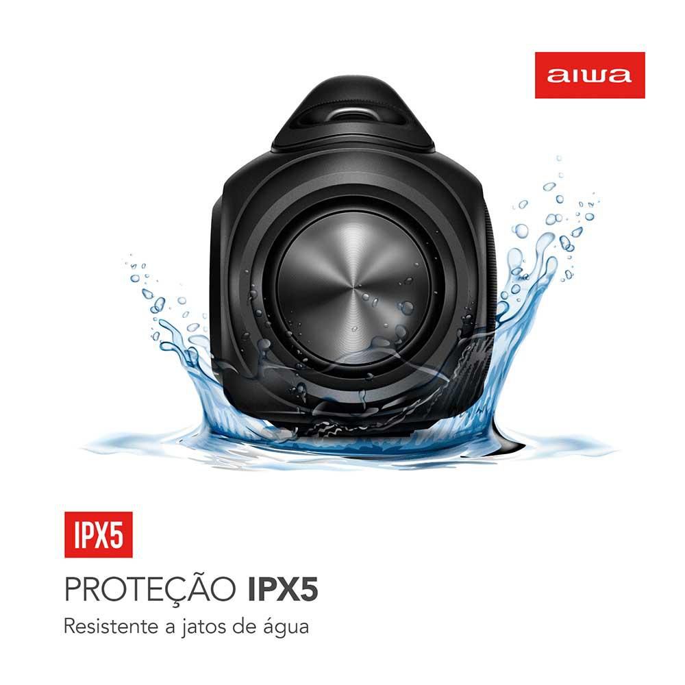 Caixa de Som Aiwa Bluetooth IPX5 50W AWS-BBS-02 Preto Bivolt - Luxgolden