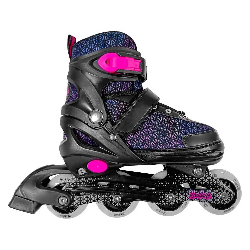 Patins Inline Unitoys Radikale Laser 34-37 1819M Preto/Rosa - Luxgolden