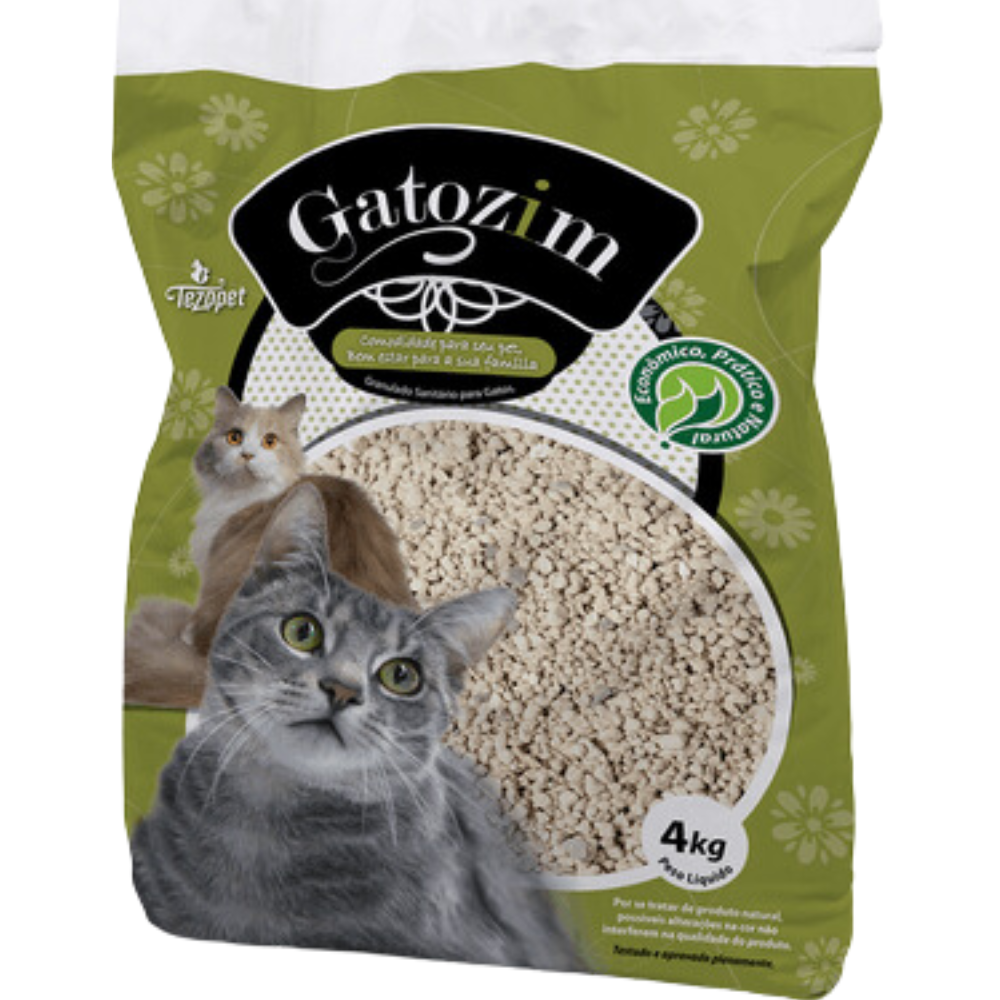 Areia Higiênica Gatozin Para Gatos - 4 Kg - Loja Pet Niva: Produtos para Pets, Jardim e Piscina.