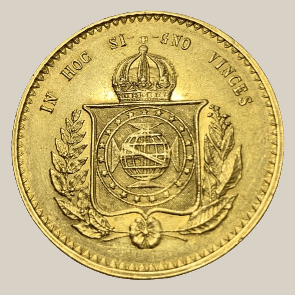 Moeda de Ouro de 20.000 Réis, Brasil Império, 1851, Imperador Pedro II ... Moeda de Ouro de 20.000 Réis, Brasil Império, 1851, Imperador Pedro II ...