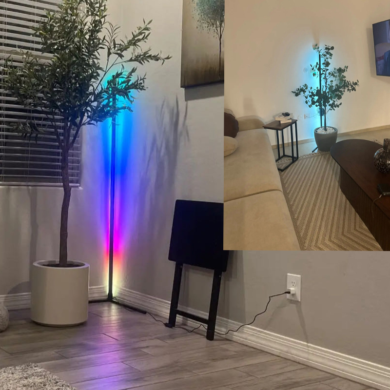 Lâmpada de Canto 155CM de LED RGB Regulável - Iluminação Moderna ...