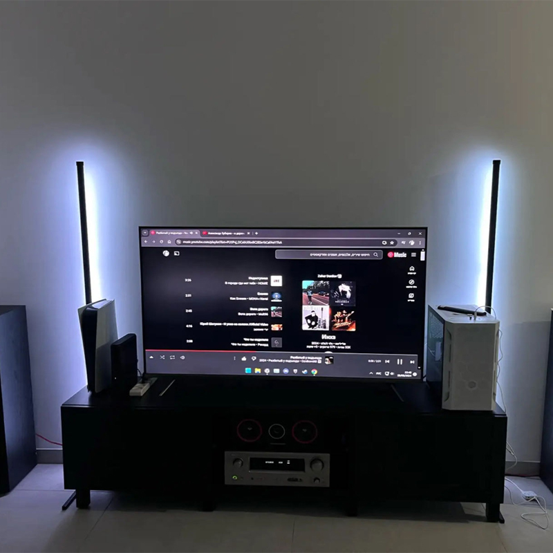Lâmpada de Canto 155CM de LED RGB Regulável - Iluminação Moderna ...