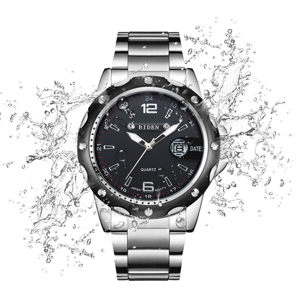 Relógio de Quartzo Masculino Biden Impermeável - valneimportados