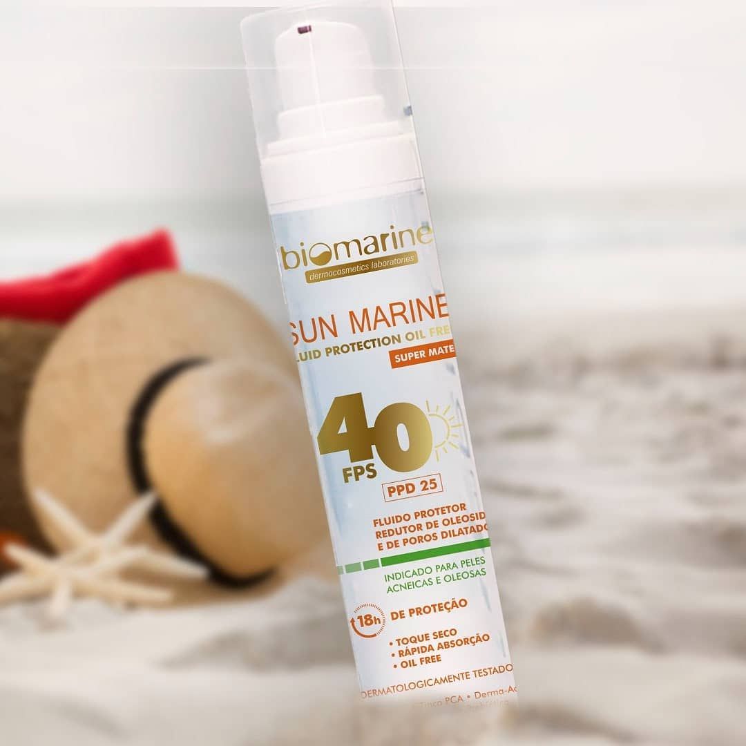 Protetor Solar Pele Oleosa Sun Marine FPS40 Biomarine - Bolelli Cosméticos