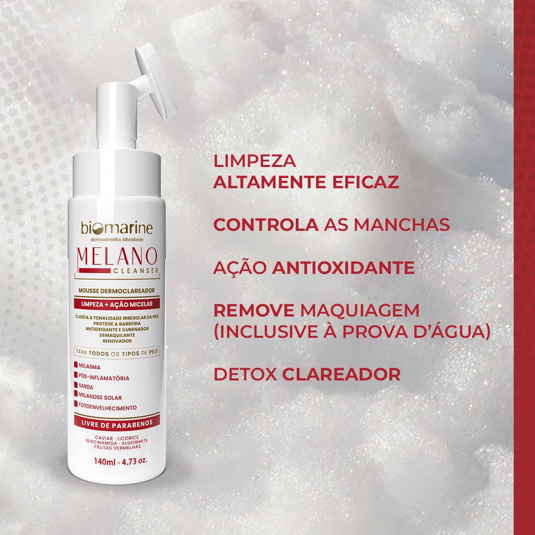 Kit Clareamento Melano Fluid + Melano Cleanser Biomarine - Bolelli ...