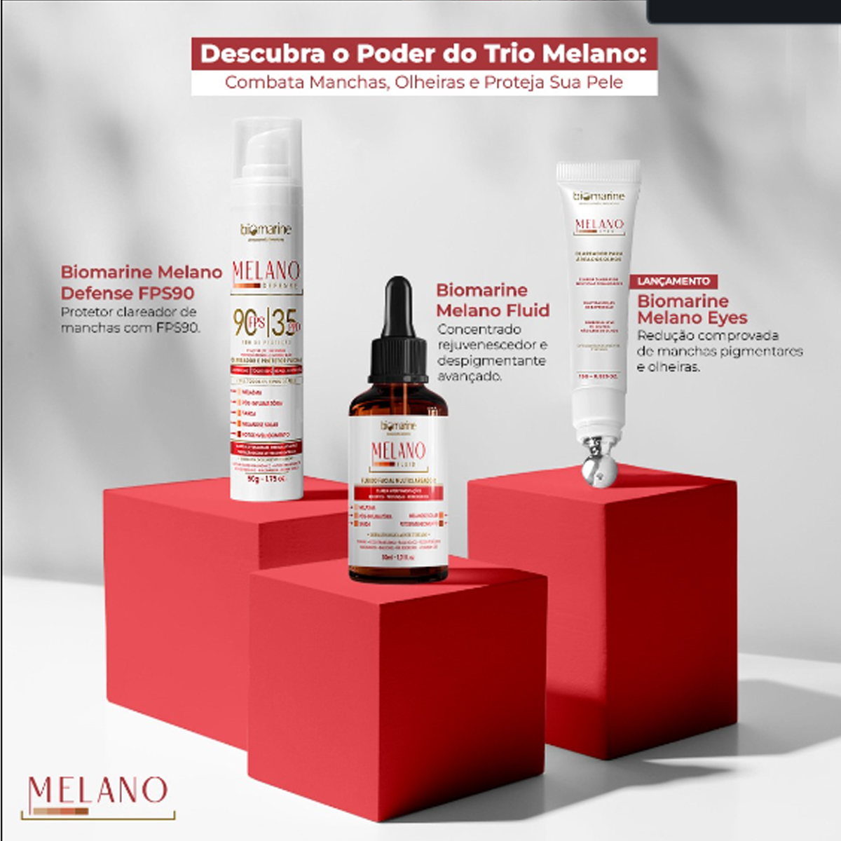 Kit Melano: Melano Defense + Melano Fluid + Melano Eyes - Bolelli ...