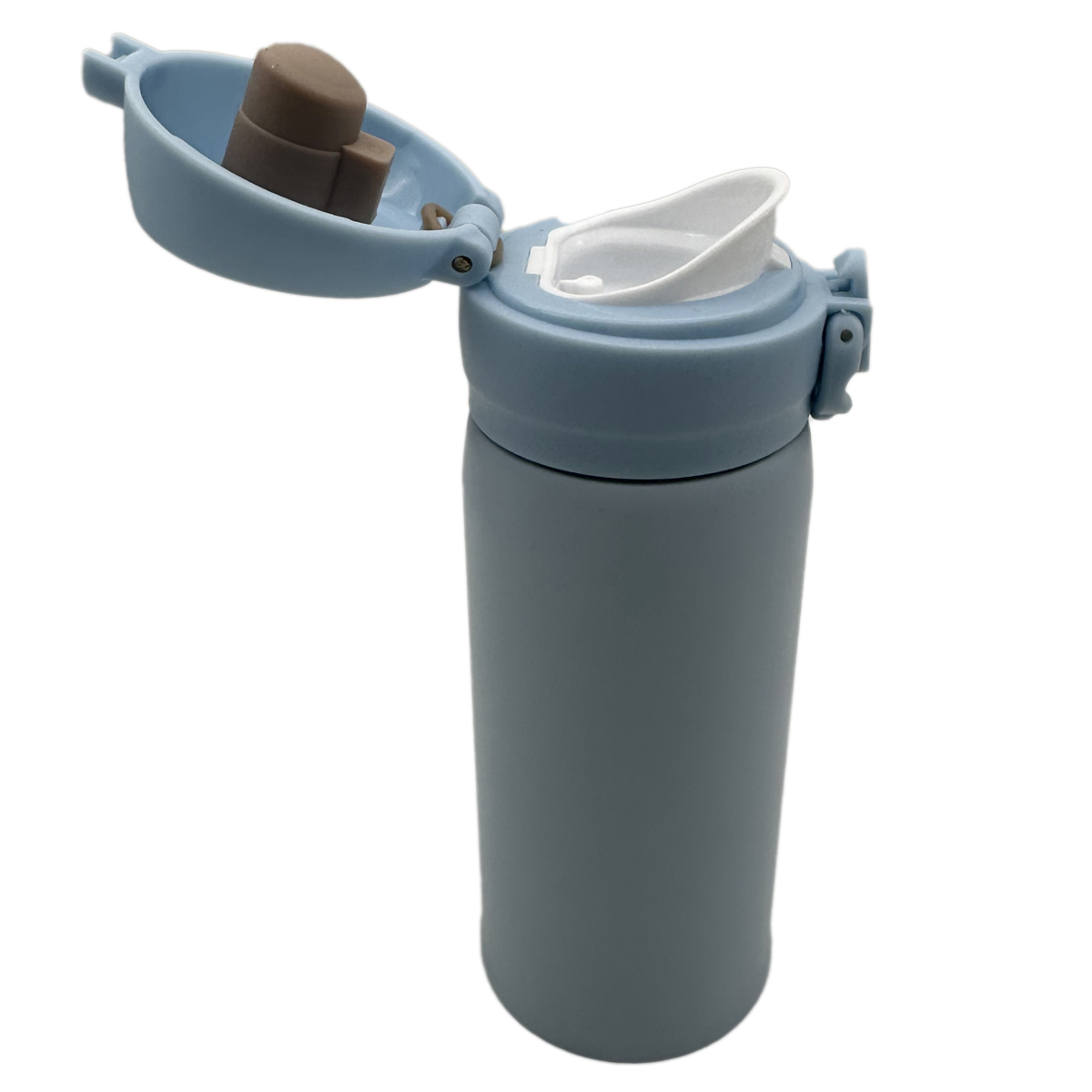 Garrafa térmica mini azul claro 400ml - Império do Transfer | Produtos ...