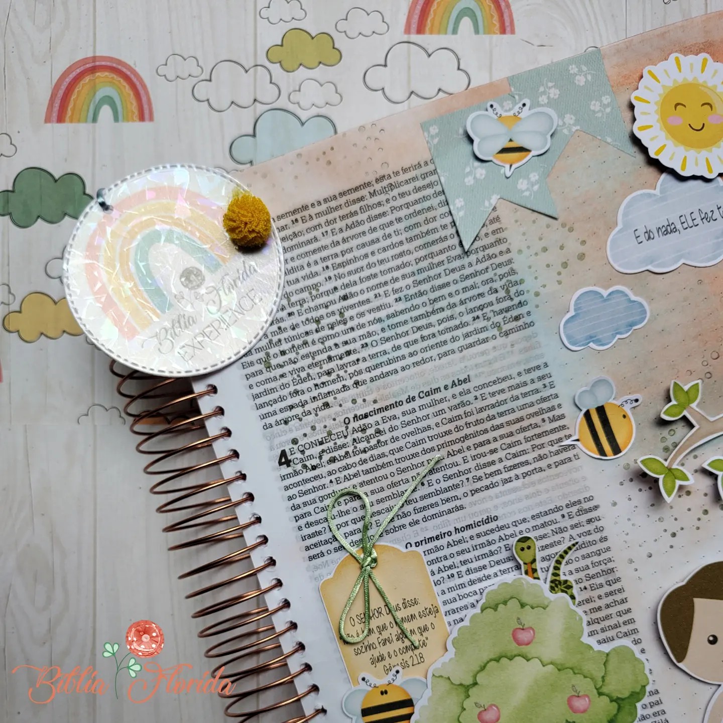 Scrapbook Criação Bible Journaling - Bíblia Florida