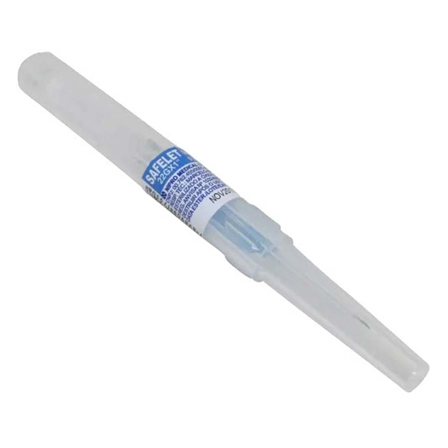 Cateter Intravenoso Safelet 22G Nipro Unitário - Azul Pet