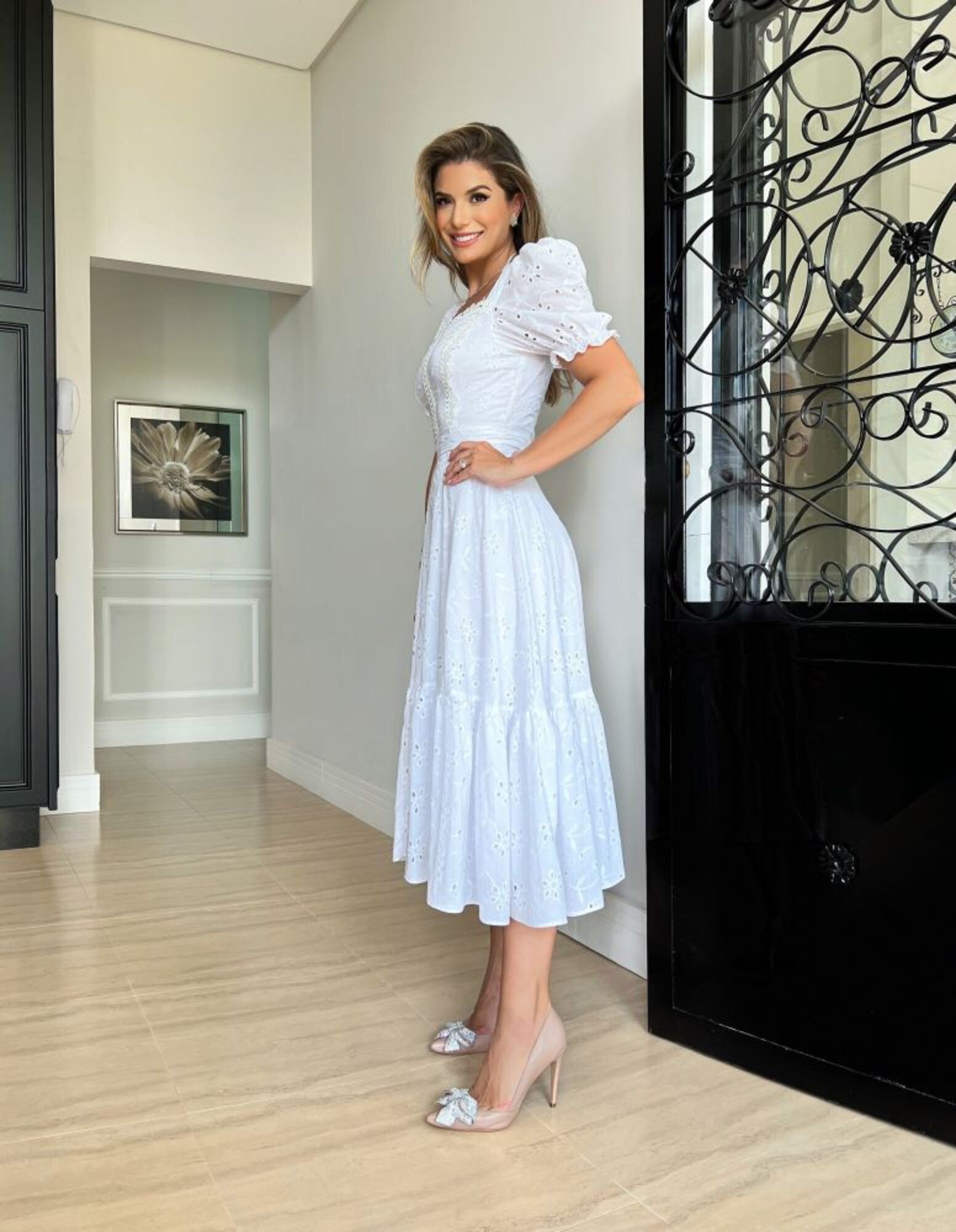 Vestido Midi Filipa Branco - Boutique Soul Queens