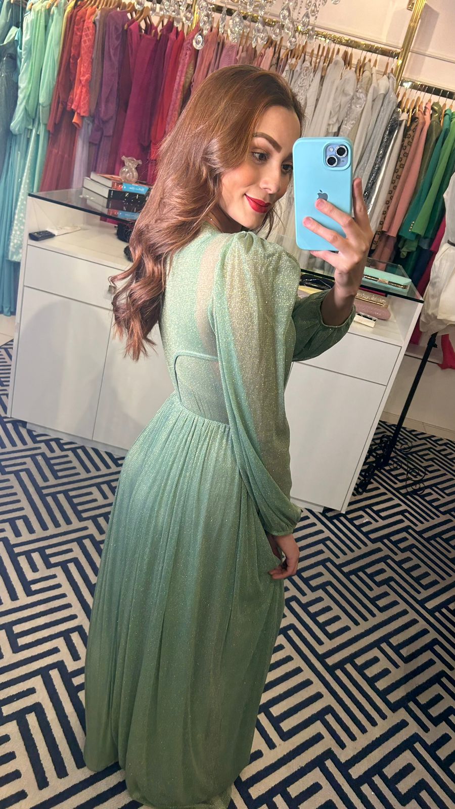 Vestido Longo Liane Verde Oliva - Boutique Soul Queens