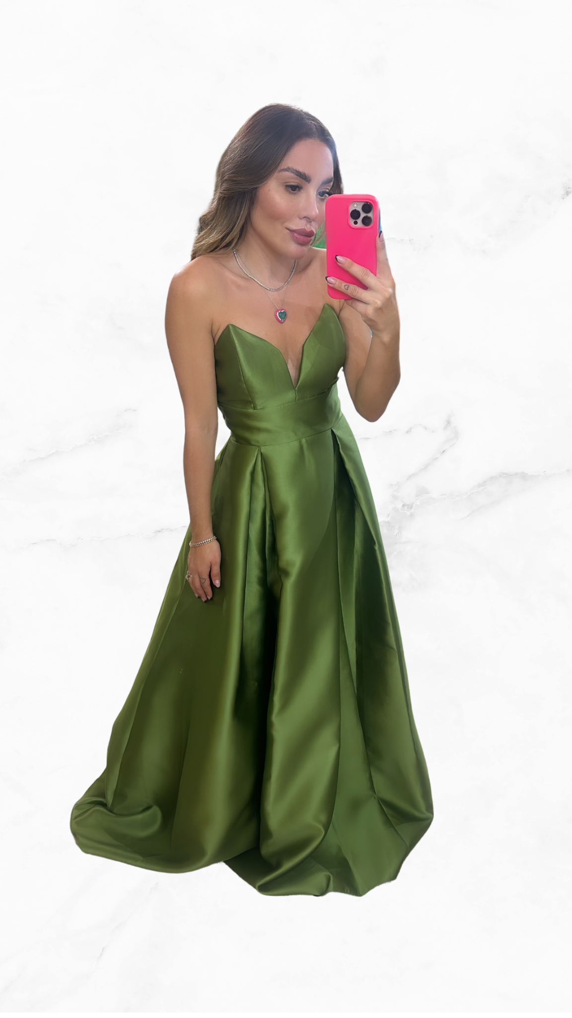 Vestido Longo Beatrice Verde Oliva - Boutique Soul Queens