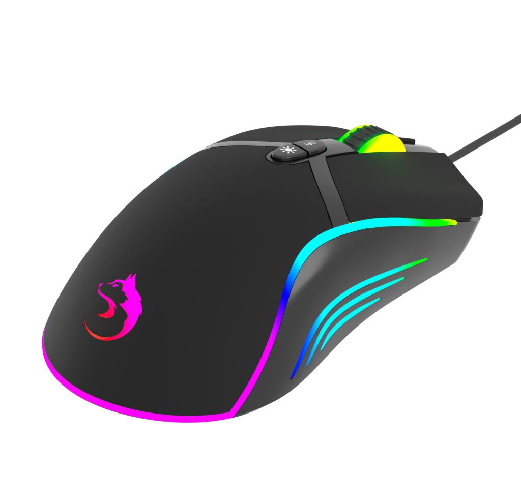 Mouse Gamer Fade RGB 8000Dpi Com Software Ozzix - Dismatic Distribuidora