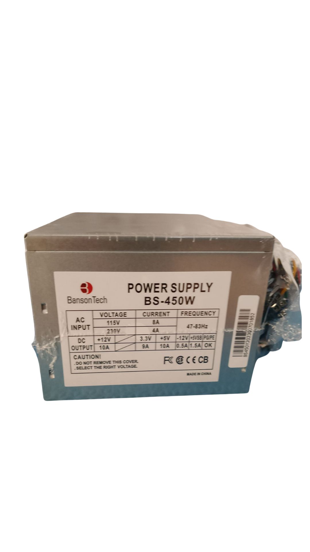 FONTE ATX 450W REAL BANSON TECH PARA COMPUTADOR PC 20+4 PINOS 2SATA ...
