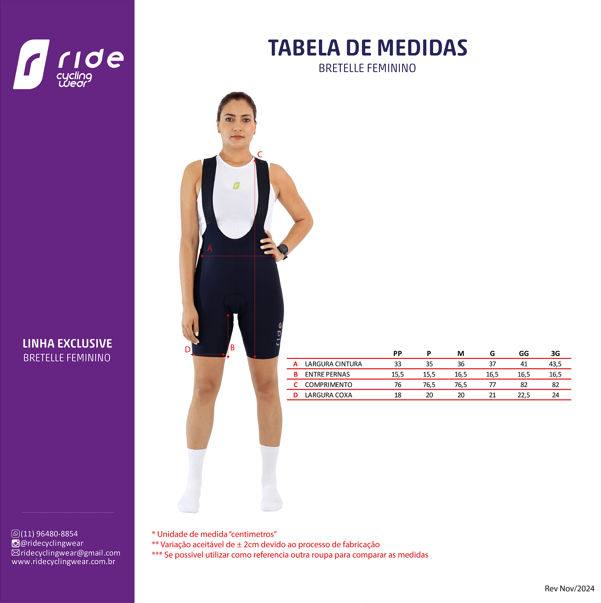 Bretelle Premium Aero Blue - Feminino - Ride Cycling