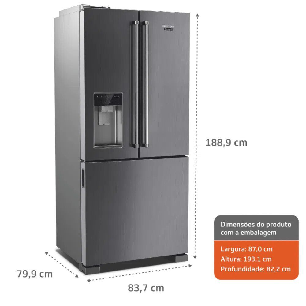 Refrigerador Brastemp Gourmand Frost Free 515L BRH86ARBNA - 110V ...