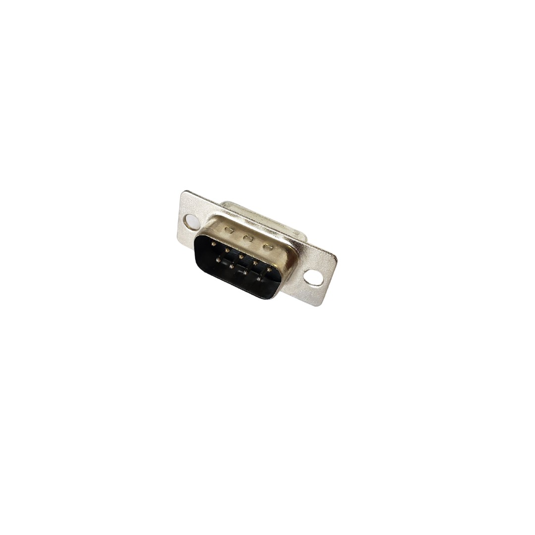 Conector DB 09 vias macho solda fio passo 2,77mm 180° - Plugshop