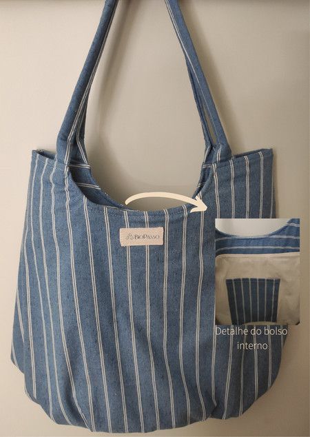 Bolsa Dori Jeans Reciclado Listrado | BioPasso - BioPasso