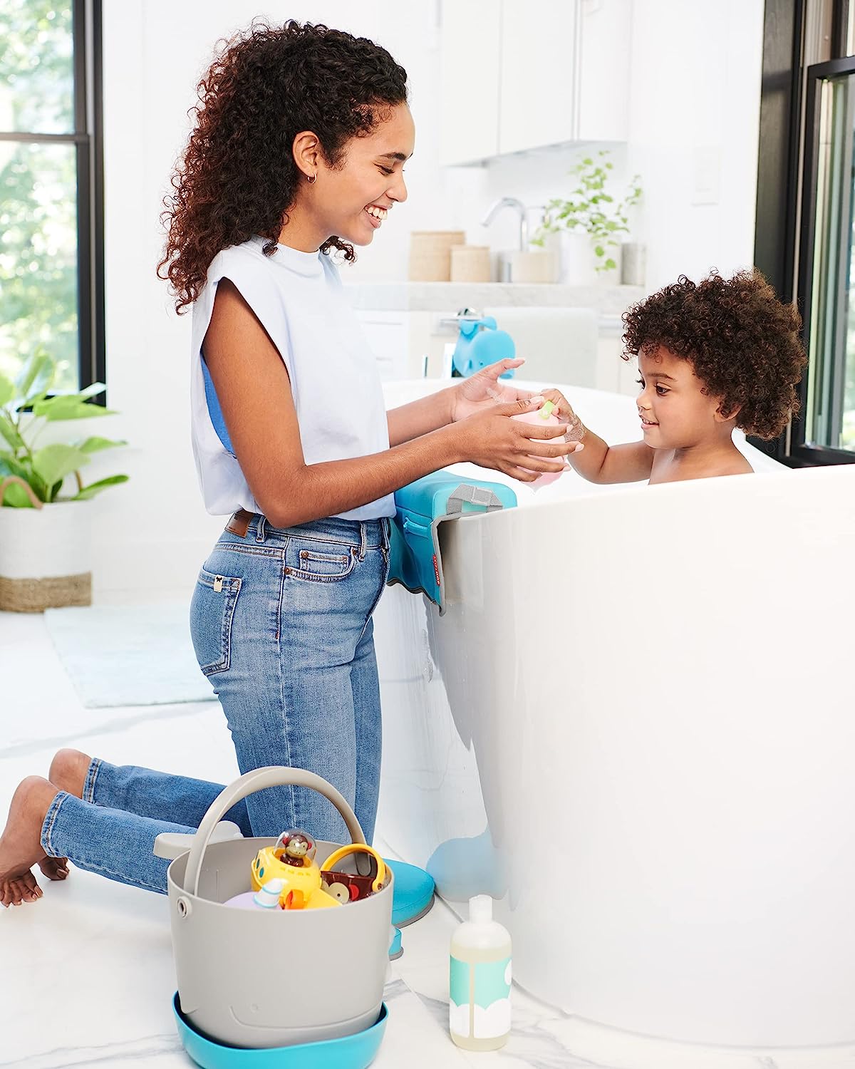 Balde Organizador De Brinquedos Para Banho Piscina Baleia Moby Skip Ho ...