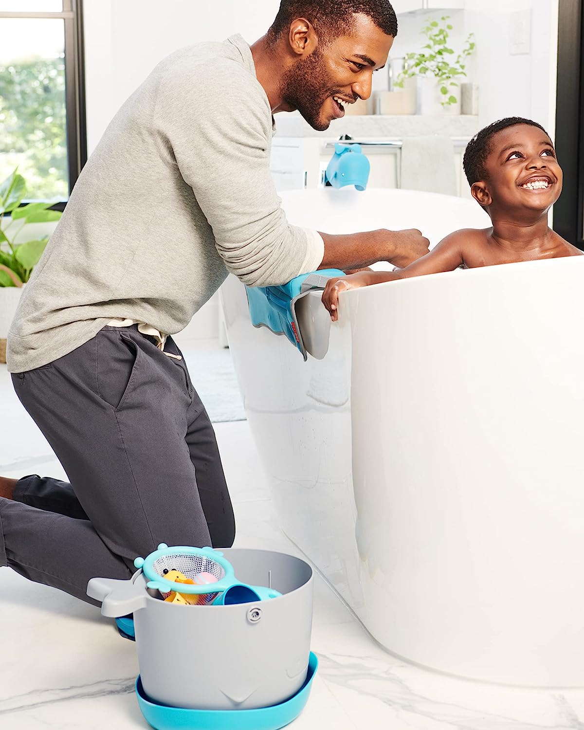 Balde Organizador De Brinquedos Para Banho Piscina Baleia Moby Skip Ho ...
