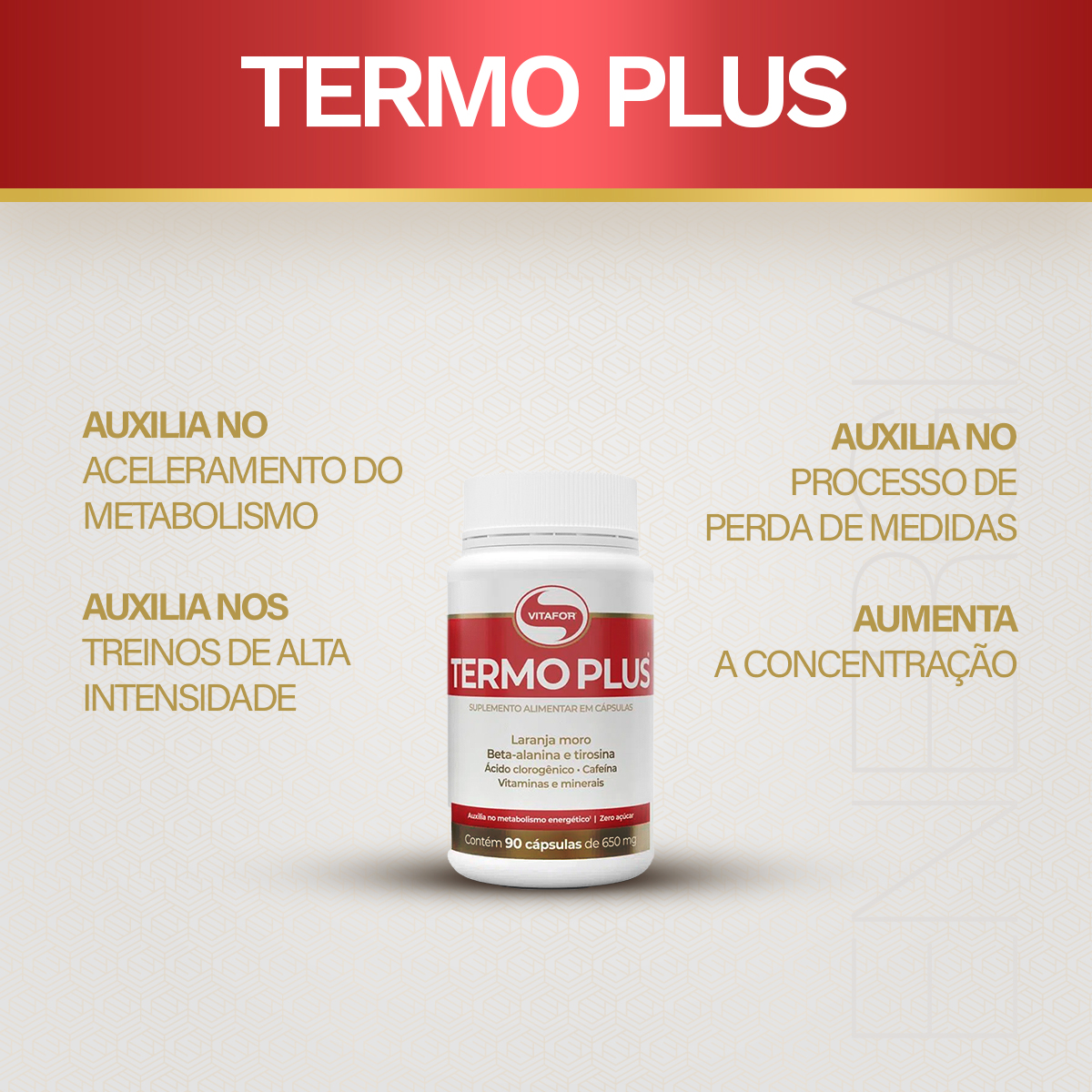 Termo Plus – 90 Cápsulas – Vitafor - MUV Suplementos