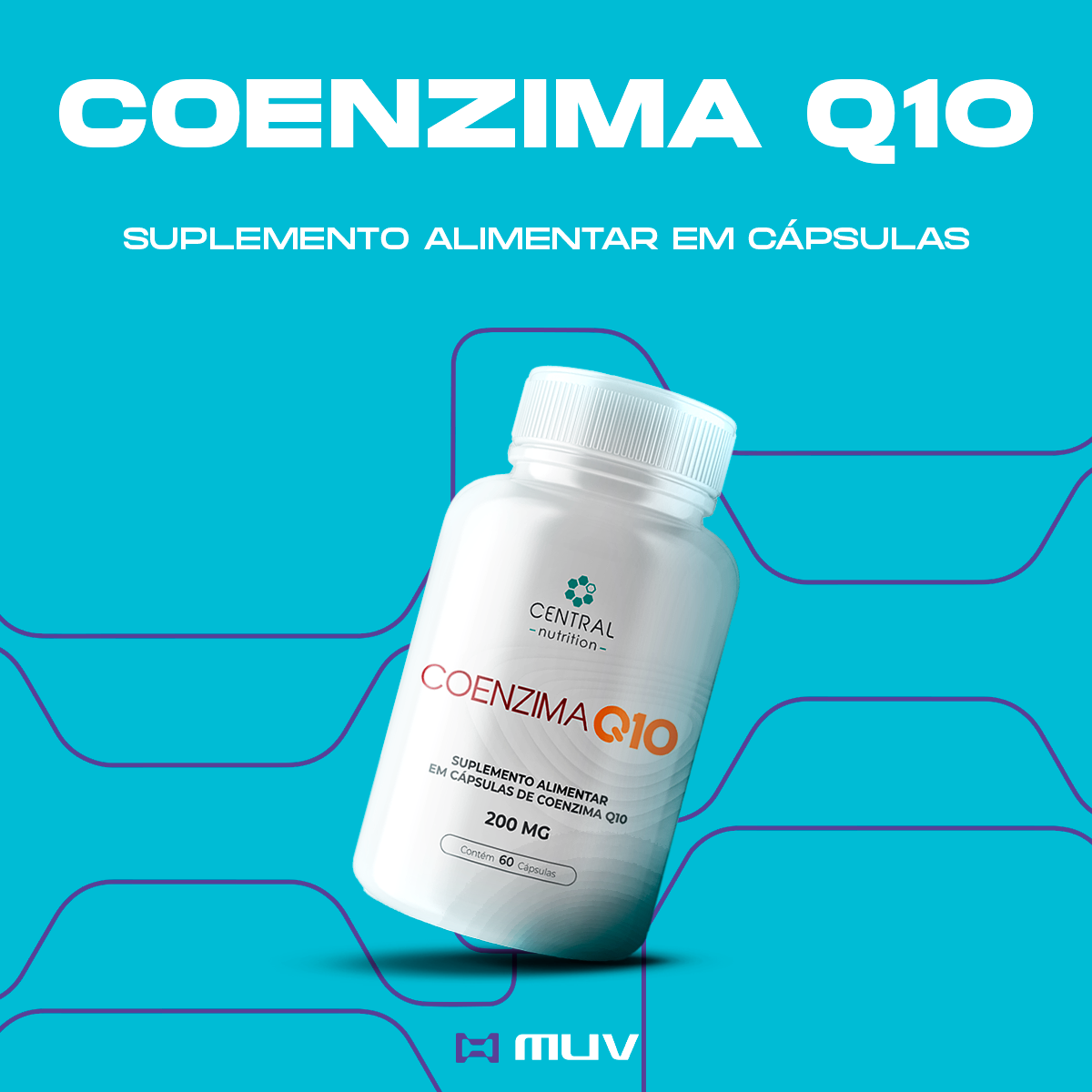 Coenzima Q10 200 Mg - 60 Cápsulas – Central Nutrition - MUV | Viva em Movimento