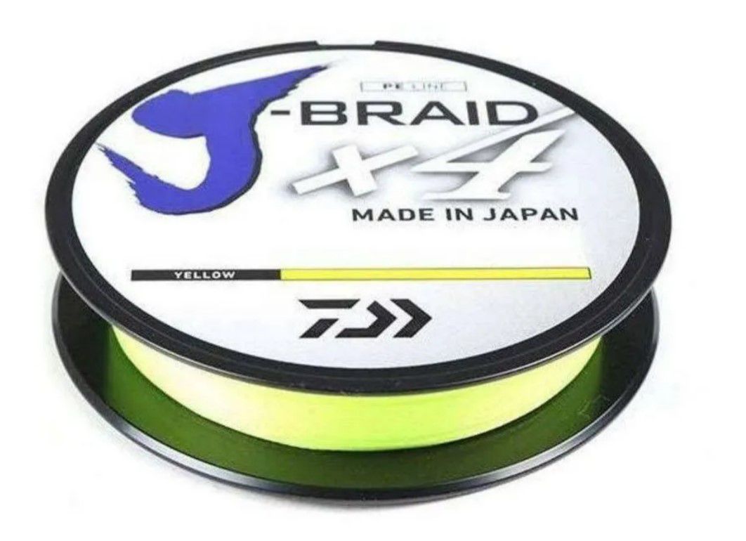 Linha Multifilamento Daiwa J-Braid X4 135 Metros Amarela - NeoFishing
