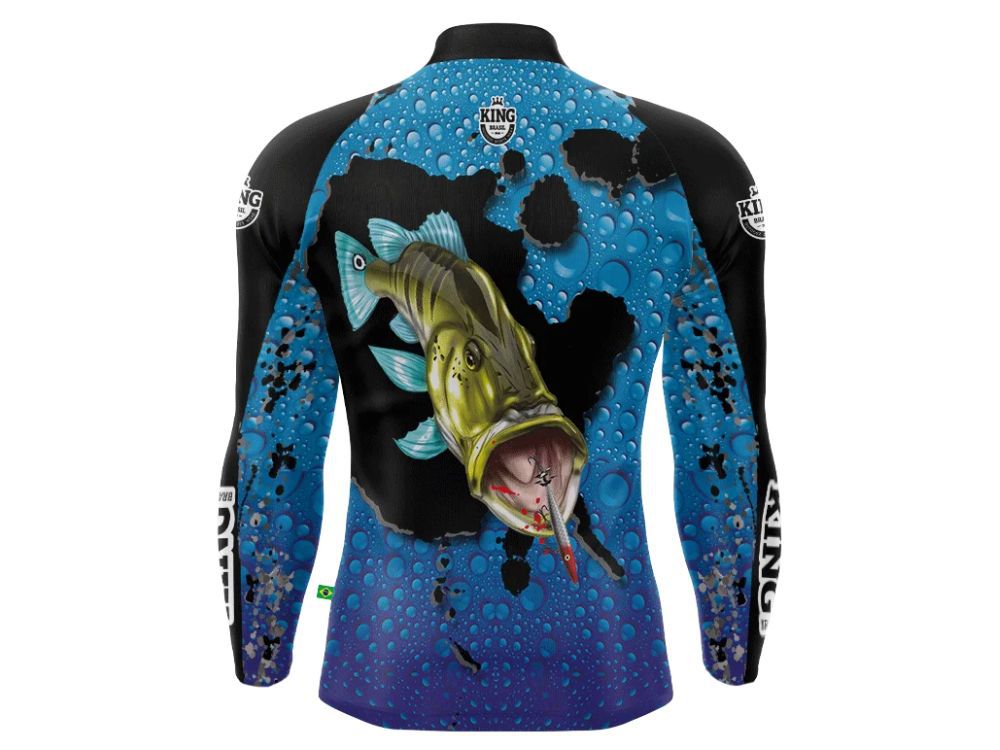 Camiseta King Brasil KFF60 AZUL - NeoFishing