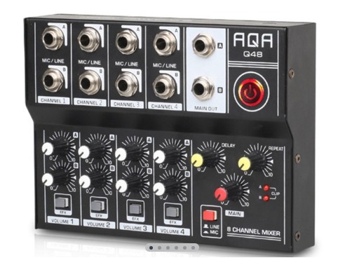 Mesa AQA-Q48 Mixer DJ de 8 Canais - Zion Store