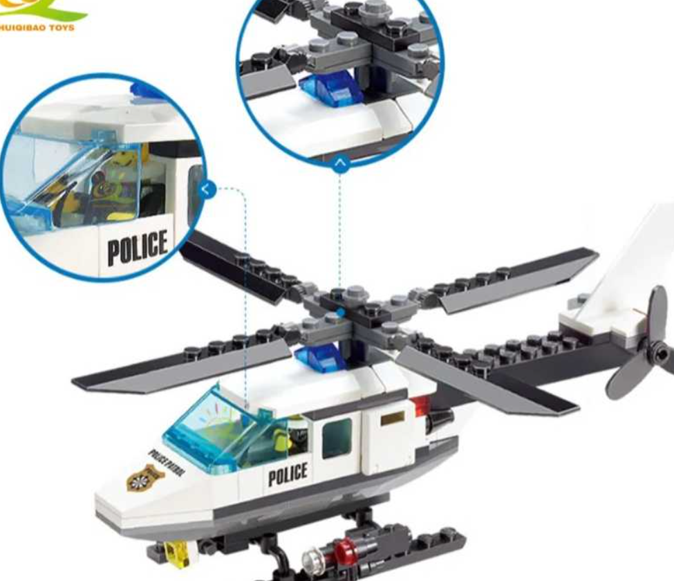 Helicóptero de Policia Lego 102 peças - Zion Store