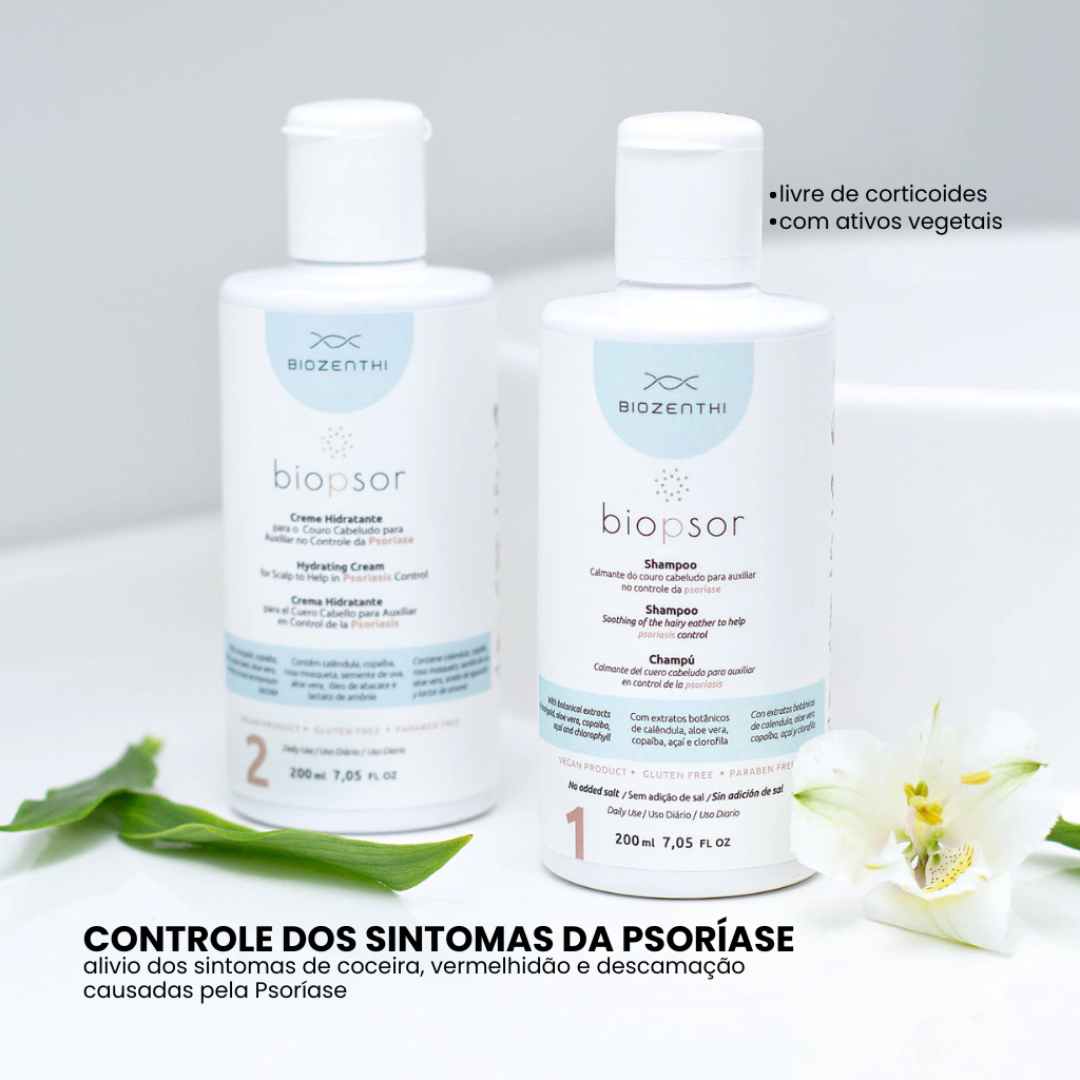 Shampoo calmante do couro cabeludo com psoríase e sensível 200ml - Bio ...