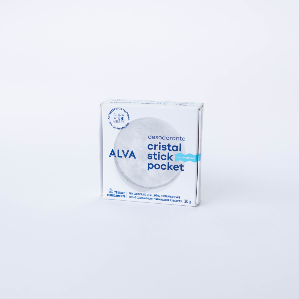 Desodorante cristal stick pocket 30g - Alva - Mondive - Biocosméticos