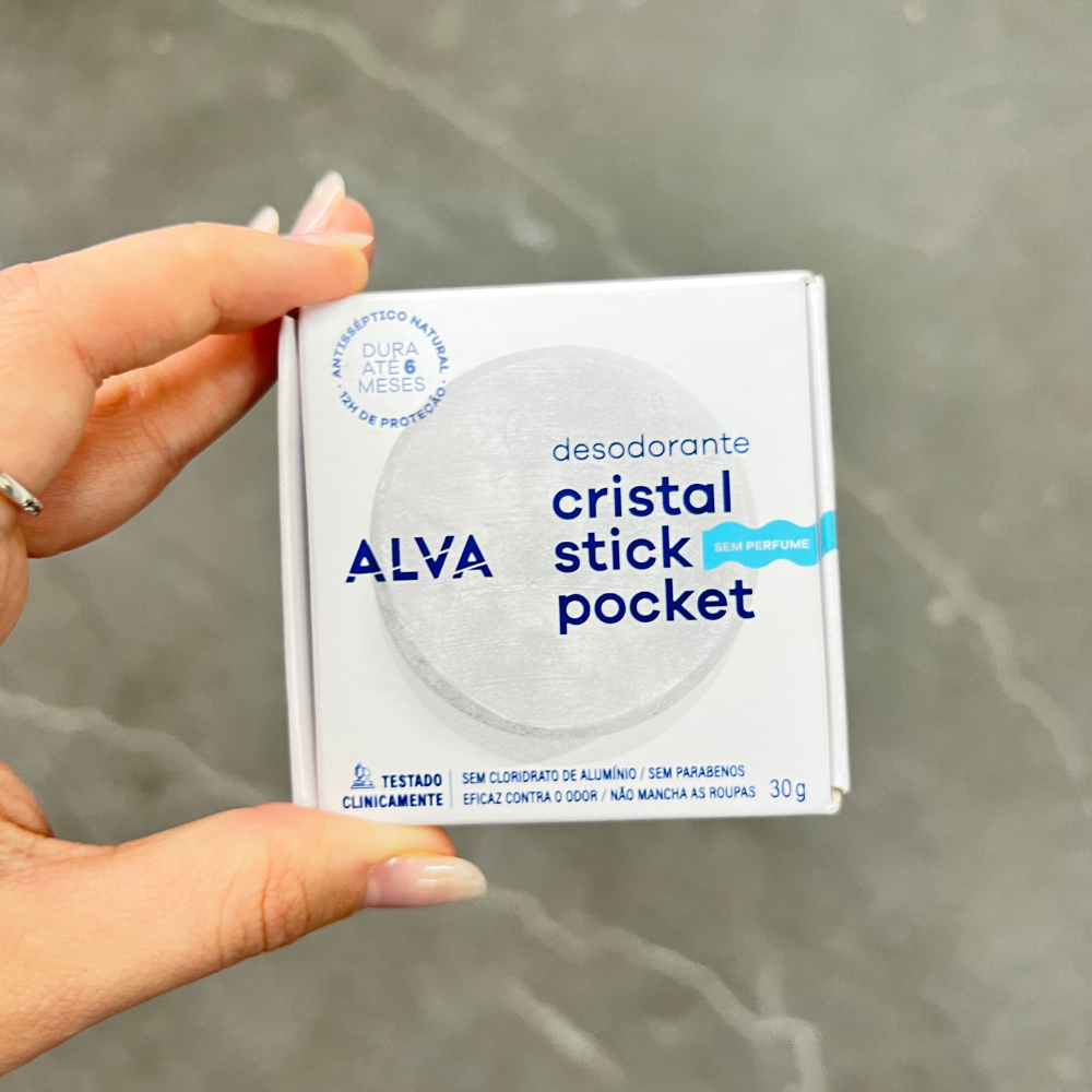 Desodorante cristal stick pocket 30g - Alva - Mondive - Biocosméticos
