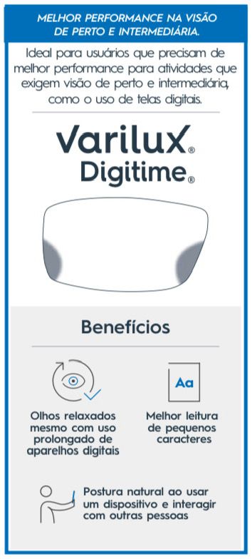 Par Lentes Varilux Digitime Mid Originais - Óculos Vine