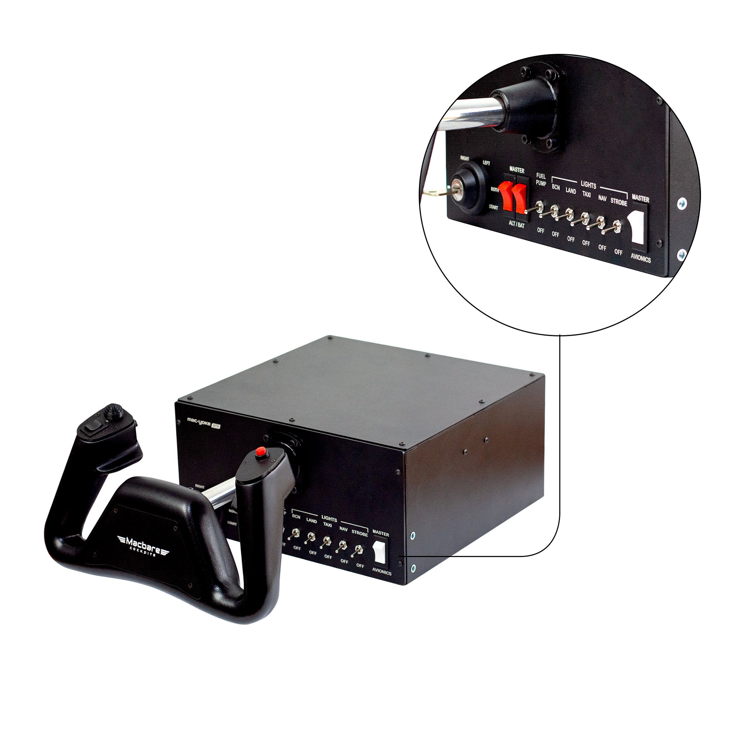 Manche Mac-Yoke Pro - Joystick Controle Profissional Simulador de Voo ...