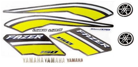 KIT DE FAIXAS FAZER 150 AZUL 2020/2021 J - ciclomotosac.com.br