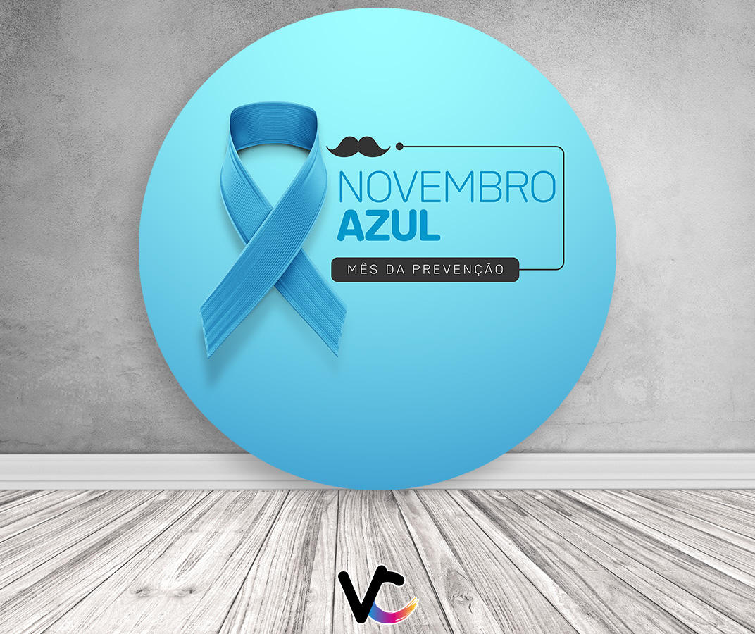Painel De Festa Redondo 1,50x1,50 - Novembro Azul Prevenção 009 - Via ...