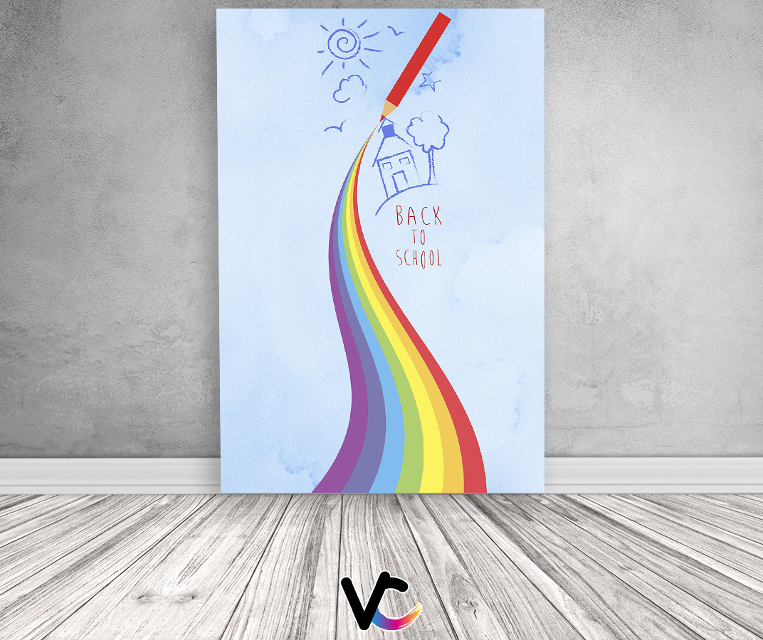 Painel De Festa Vertical 1,50 x 2,20 - Formatura Pintando o Arco-íris 002 - Via Cores - Paineis ...