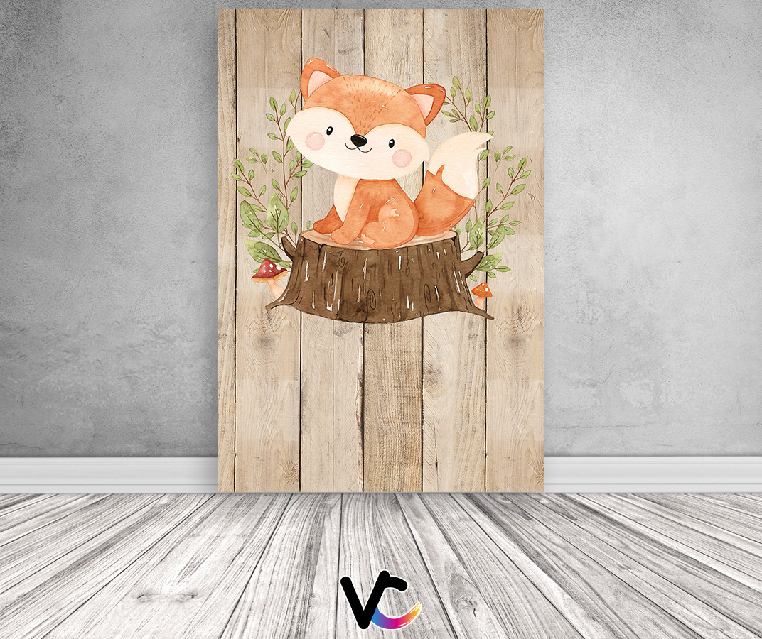 Painel De Festa Vertical 1,50 x 2,20 - Bosque Raposinha Cute 007 - Via ...