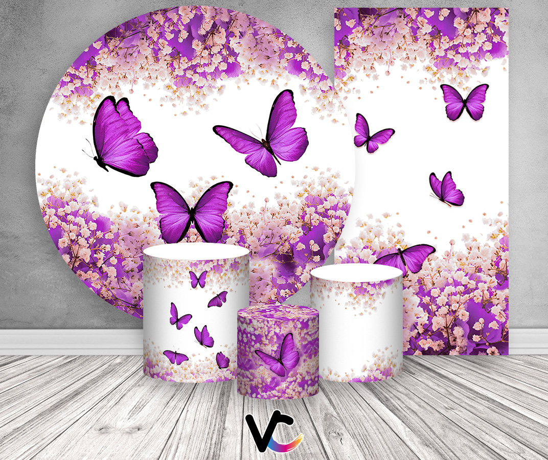 Painel De Festa + Trio De Capas Cilindro + Faixa Veste Fácil ...