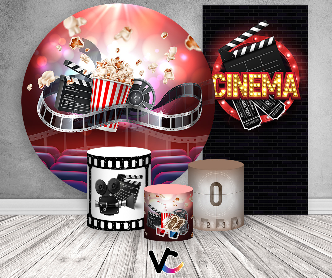 Painel De Festa + Trio De Capas Cilindro + Faixa Veste Fácil - Sala de ...